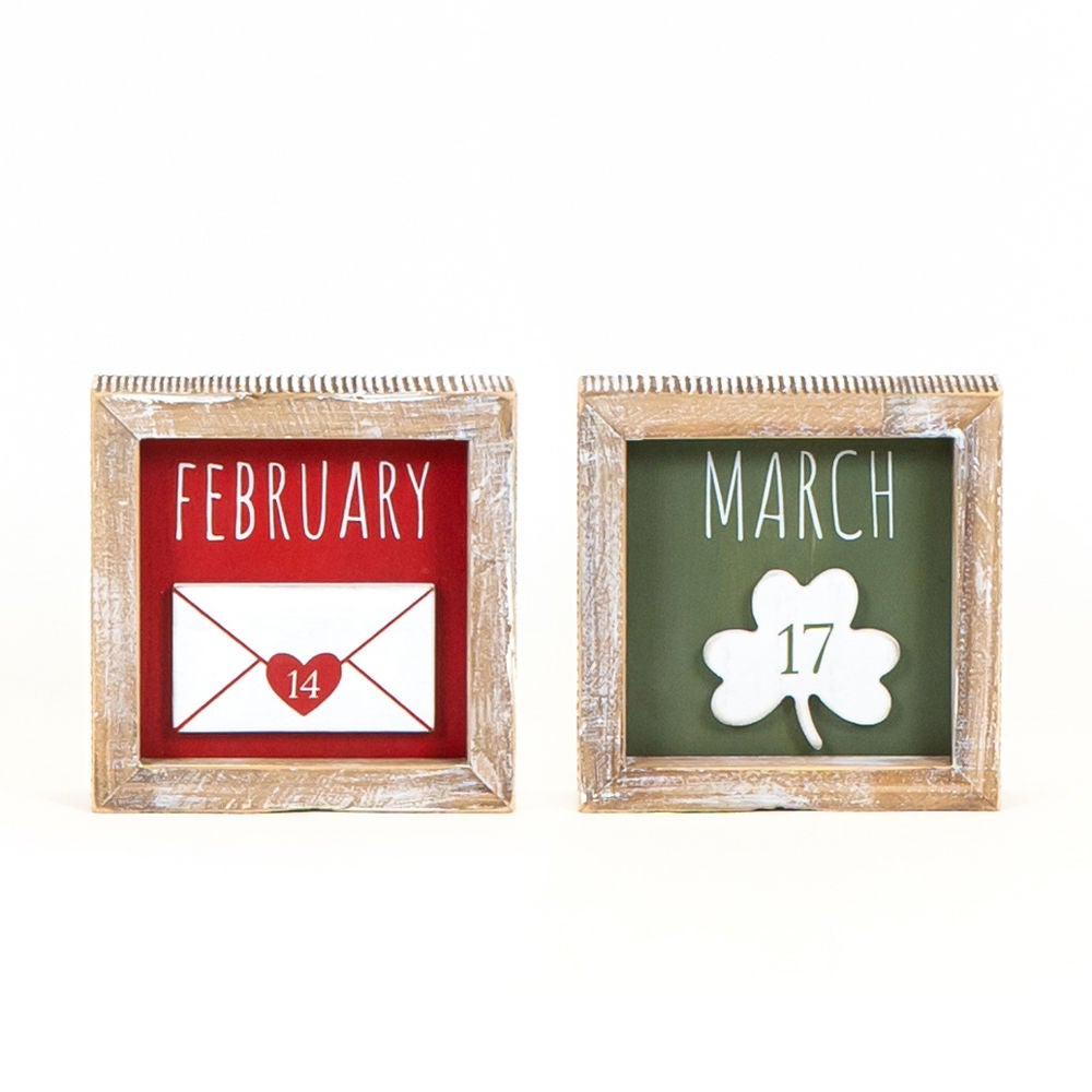Reversible February/ March sign | Mankato Vintage Market